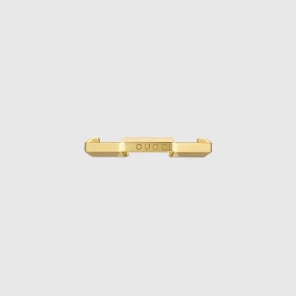 Gucci Link To Love 18k Mirrored Ring - Yellow Gold