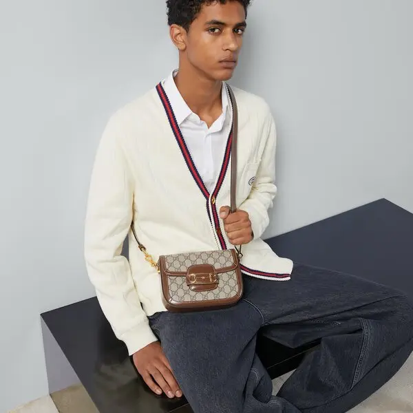 Gucci Horsebit 1955 Mini Shoulder Bag - Beige