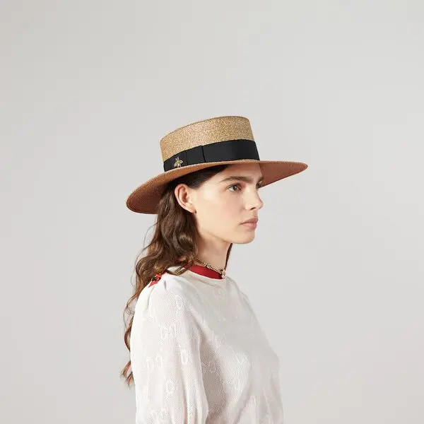 Gucci Lamé Hat GG cashmere lamé hat in white and beige | GUCCI® US main image 3