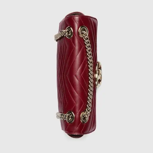 Gucci Gg Marmont Small Shoulder Bag - Gucci Rosso Ancora