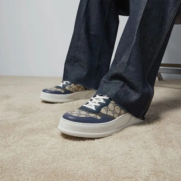 Gucci Gg Supreme Chunky Sneakers - Blue