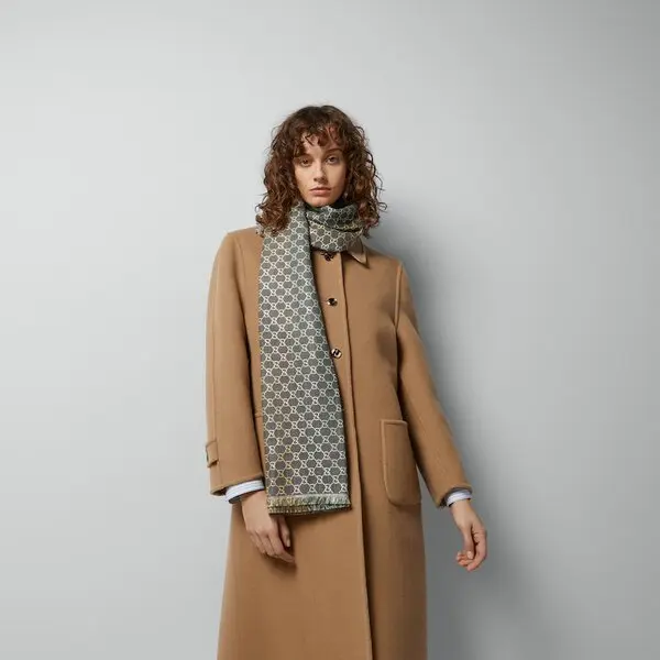 Gucci Gg Jacquard Shawl Cotton - Grey