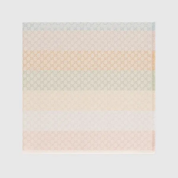 Gucci Gg Jacquard Shawl Cotton