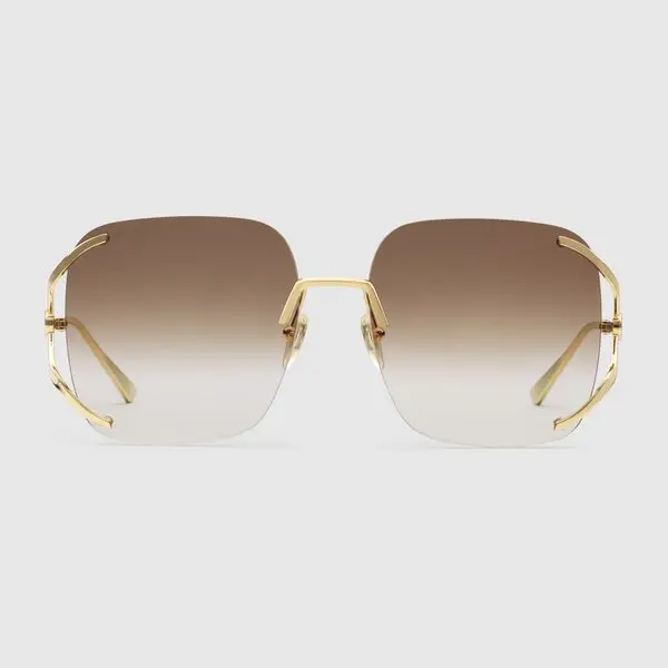 Gucci Square Frame Sunglasses - Brown