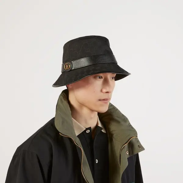 Gucci Gg Canvas Bucket Hat - Black