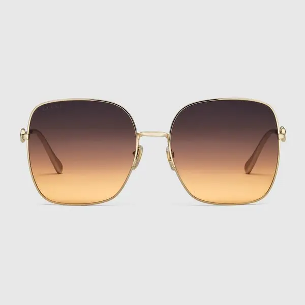 Gucci Oversize Square-frame Sunglasses - Gold