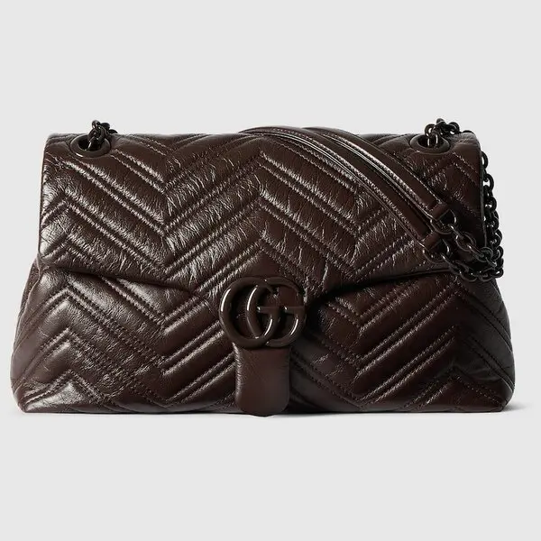 Gucci Gg Marmont Shoulder Bag - Brown