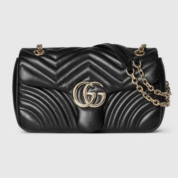 Gucci Gg Marmont Medium Shoulder Bag - Black