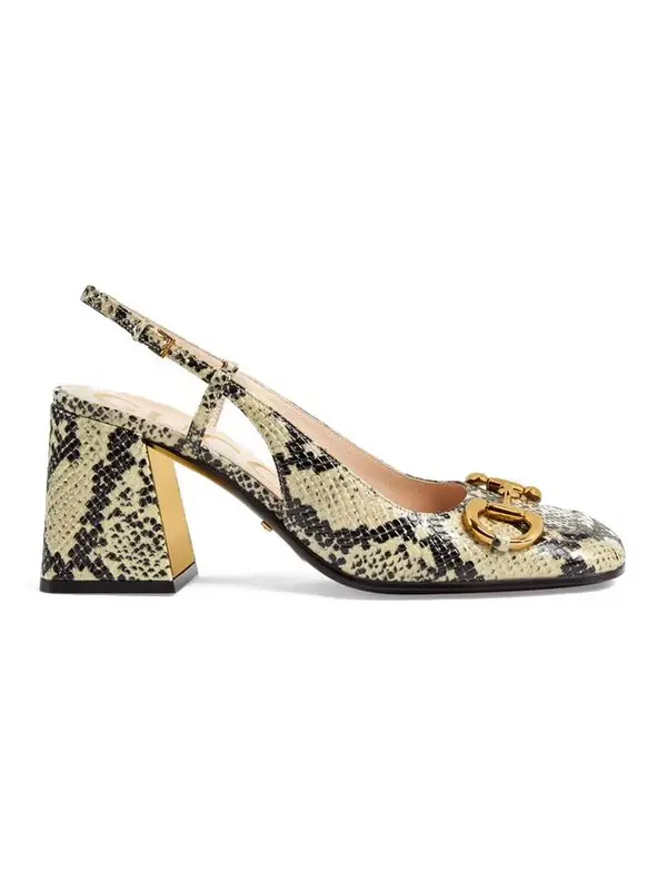 Gucci Mid-heel Slingback With Horsebit