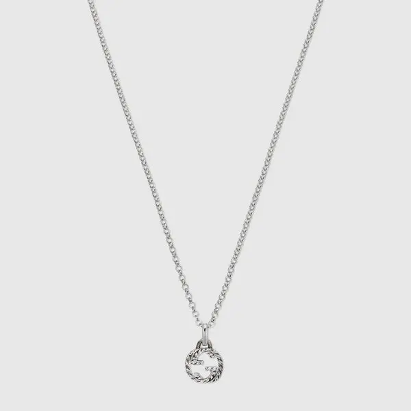 Gucci Interlocking G Pendant Necklace - Sterling Silver
