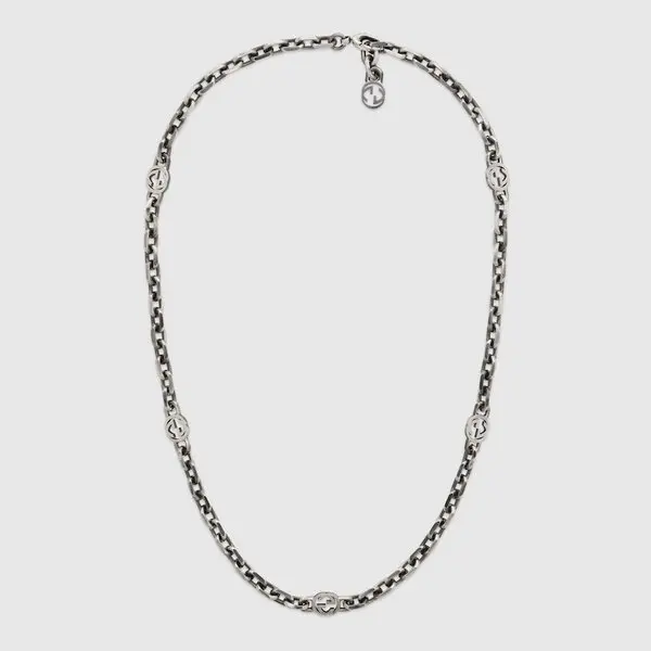Gucci Interlocking G Chain Necklace - Silver