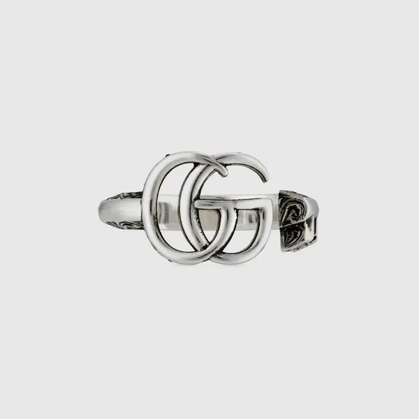 Gucci Gg Marmont Key Motif Ring - Silver