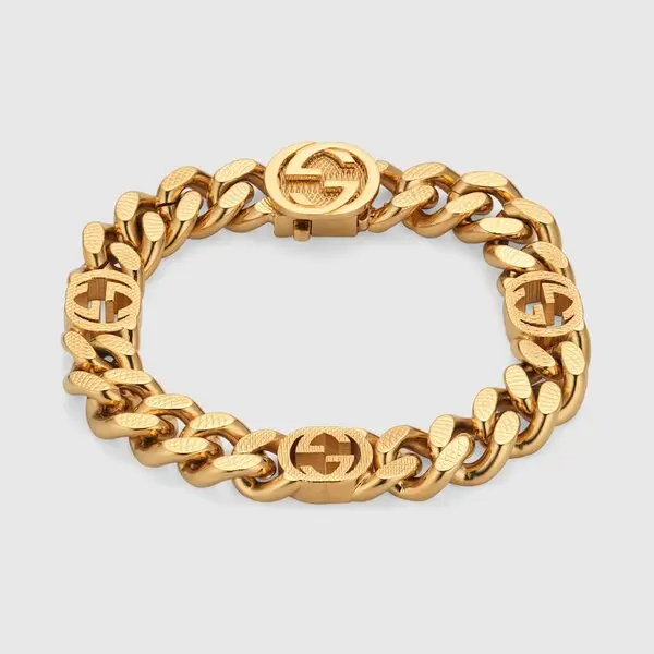 Gucci Interlocking G Bracelet - Gold-toned Metal