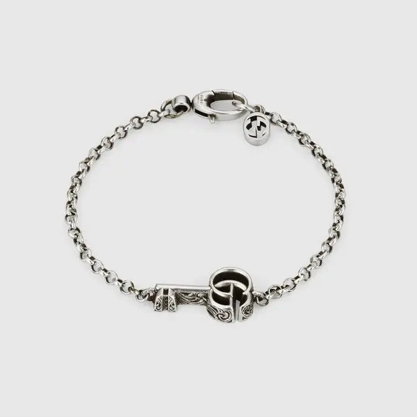 Gucci Gg Marmont Key Charm Bracelet - Silver