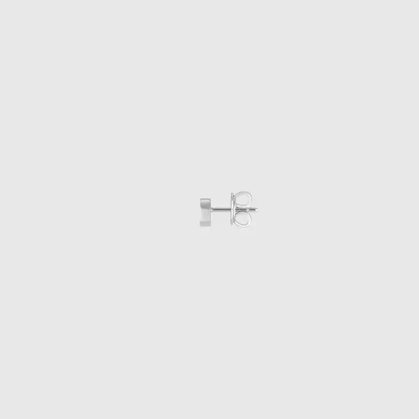 Gucci Interlocking G Stud Earrings - White Gold