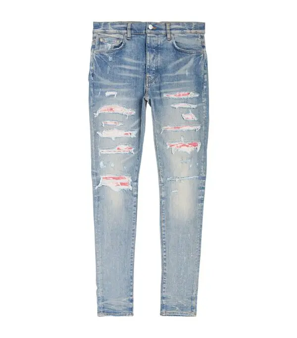 Amiri Tie-Dye Bandana Slim Jeans In Blue 34% Off Editorialist