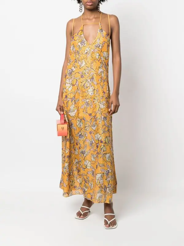 Patrizia Pepe Floral-print Silk Blend Midi Dress