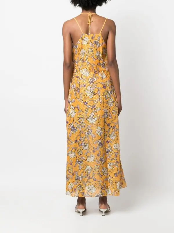 Patrizia Pepe Floral-print Silk Blend Midi Dress