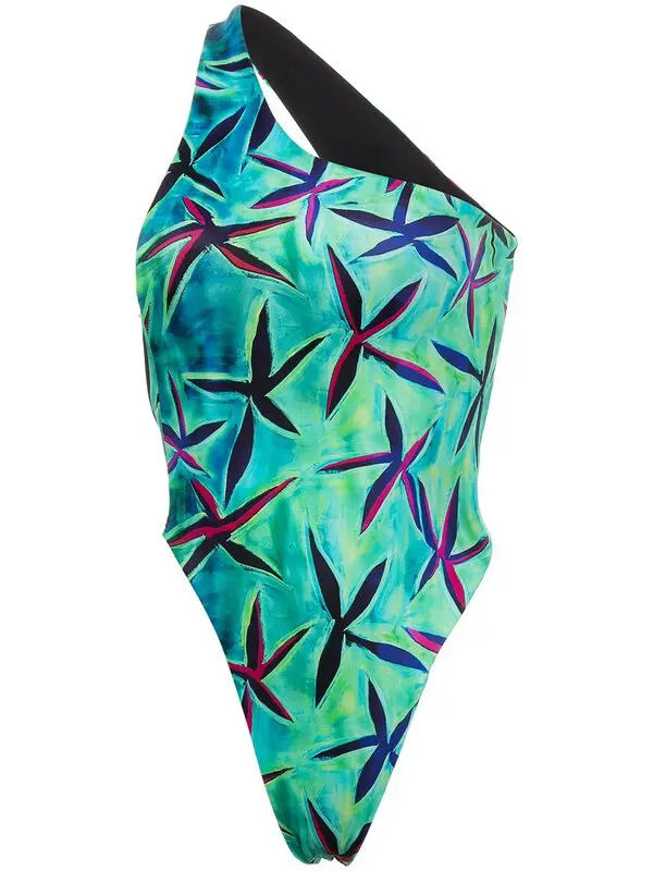 LOUISA BALLOU Starfish One-shoulder One-piece - Multicolour