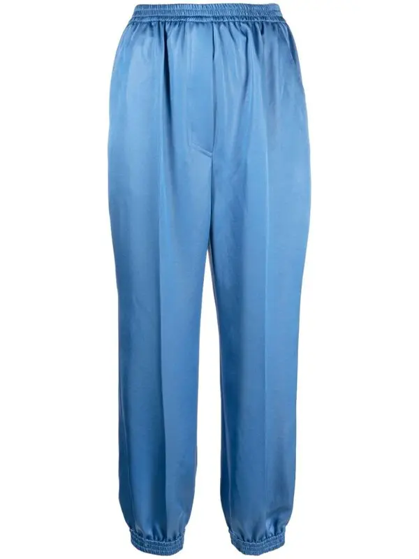 Nanushka Tapered Satin Trousers