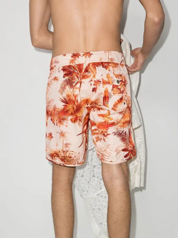 Alanui Palm Tree Print Swim Shorts