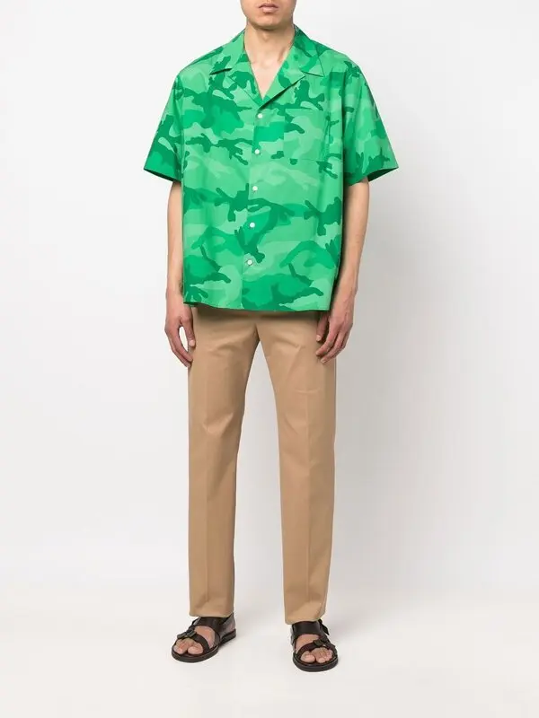 Valentino Garavani Pressed-crease Cotton Chinos