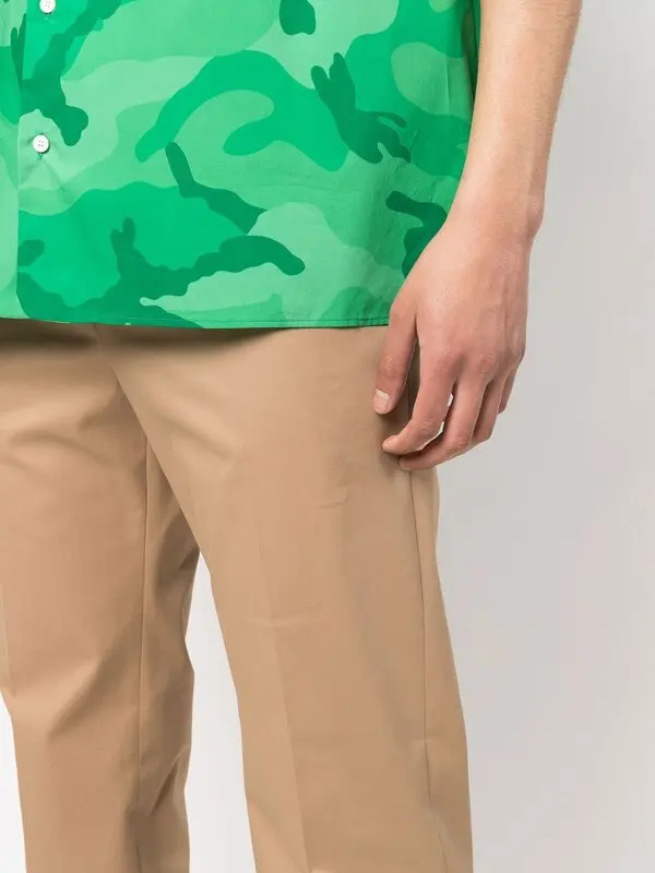 Valentino Garavani Pressed-crease Cotton Chinos