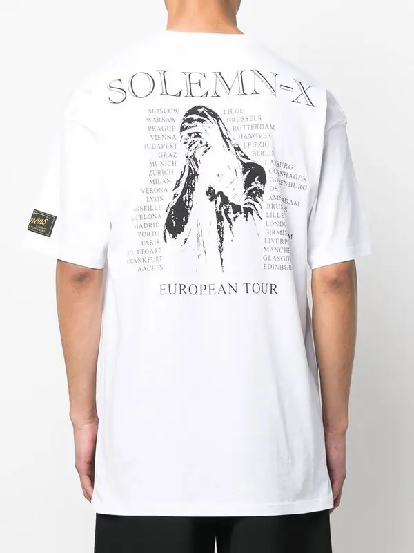 Raf Simons Solemn X Oversized Graphic-Print T-Shirt In White - 30