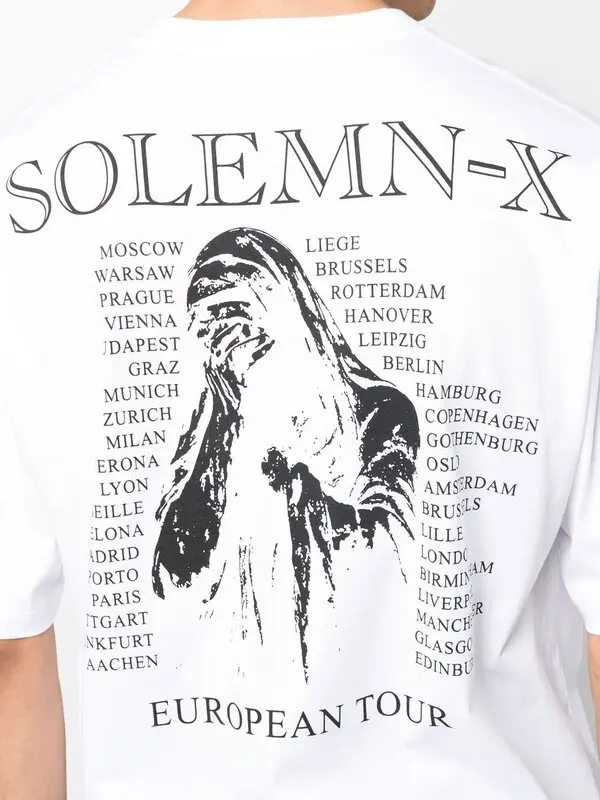 Raf Simons Solemn X Oversized Graphic-Print T-Shirt In White - 30