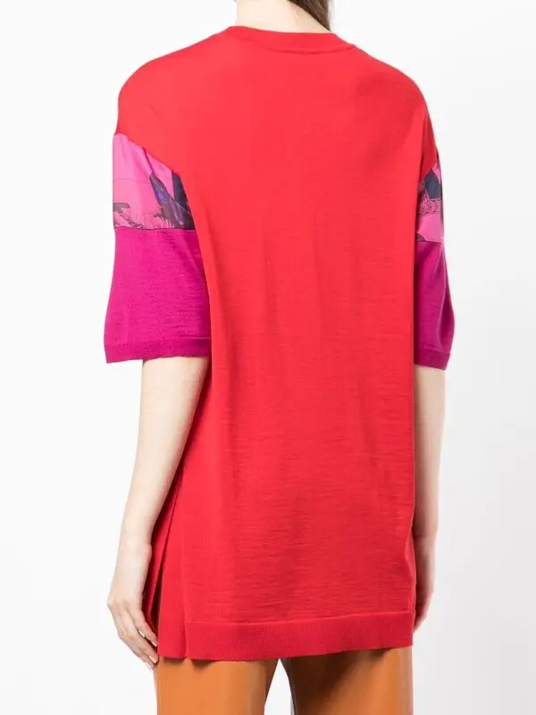 FERRAGAMO Heritage-print Long T-shirt