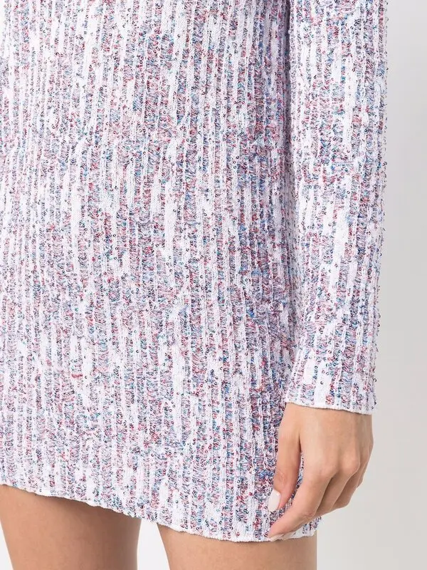 Balmain Sequin-embellished Long-sleeve Dress