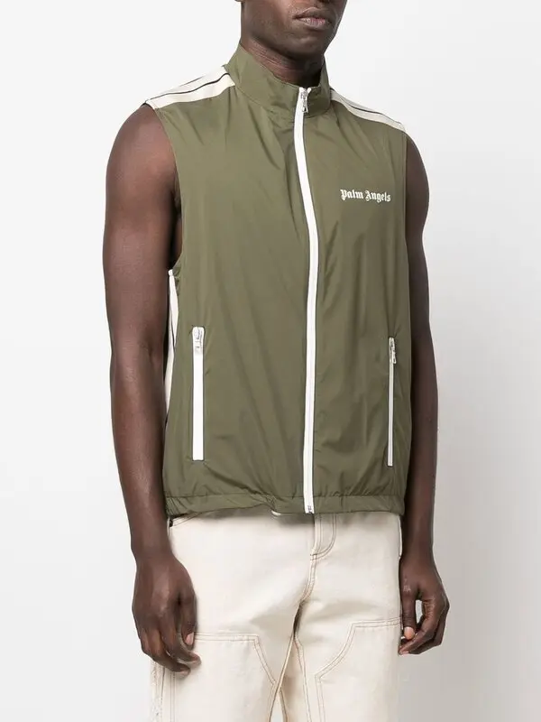 Palm Angels Stripe-trim Gilet Jacket