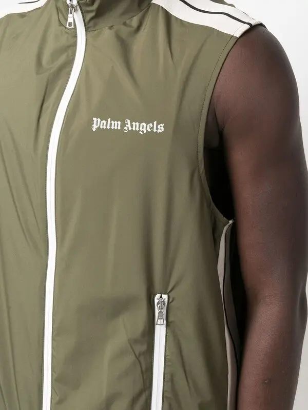 Palm Angels Stripe-trim Gilet Jacket