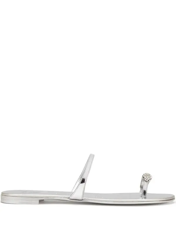 GIUSEPPE ZANOTTI Crystal-embellished Sandals - Silver