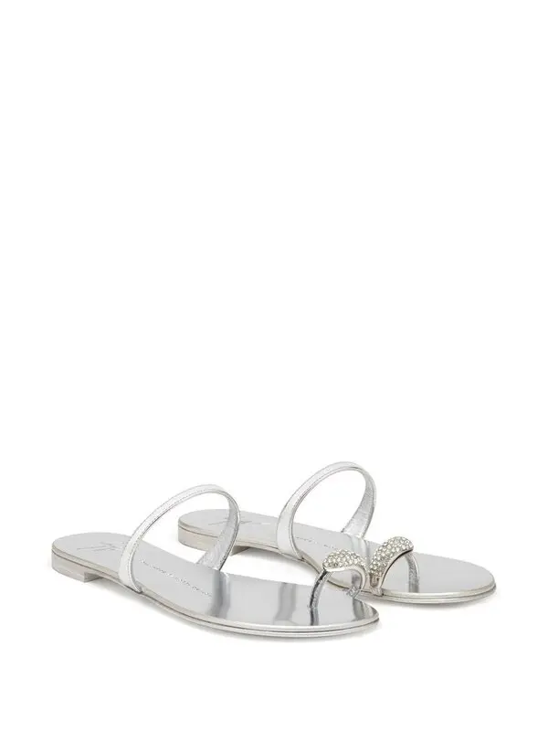 GIUSEPPE ZANOTTI Crystal-embellished Sandals - Silver