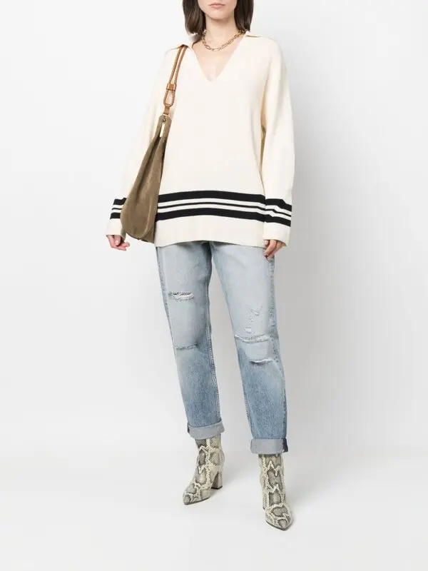 Rag & Bone Stripe-trim Oversized Jumper