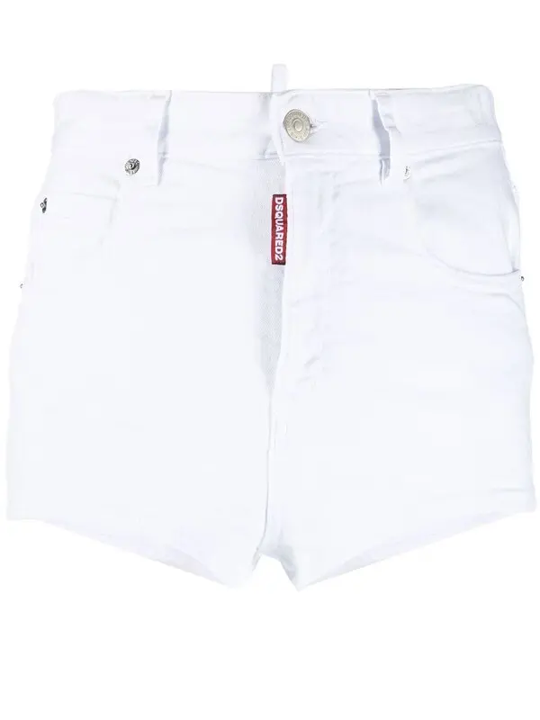Dsquared2 Honey Logo Denim Mini Shorts