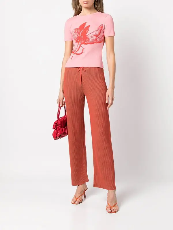 Paloma Wool Souvenir St Angelo Organic-Cotton T-Shirt - Pink