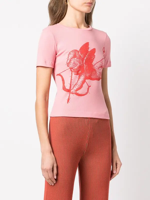 トップス Paloma Wool SOUVENIR SAINT ANGELO Paloma Wool Souvenir Saint Angelo Tee - Pink | Garmentory