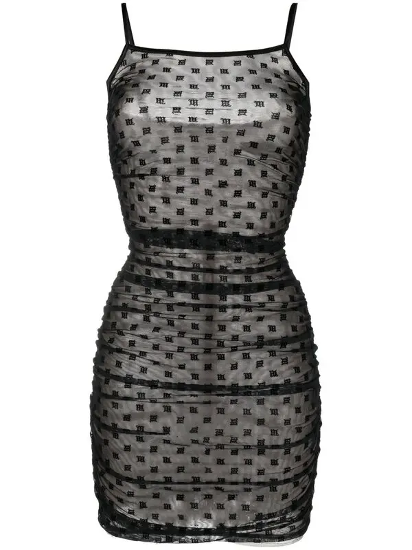MISBHV Monogram Ruched Minidress