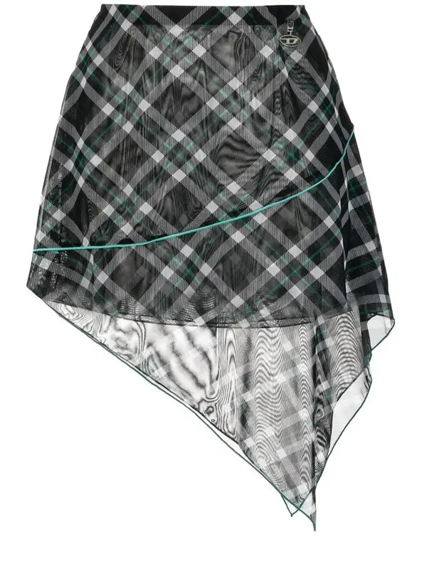 DIESEL® Asymmetric Checked Skirt
