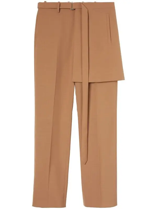 Off-White Tailored Trousers With Apron Detail