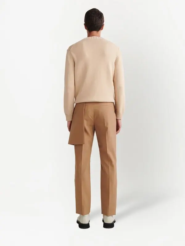 Off-White Tailored Trousers With Apron Detail