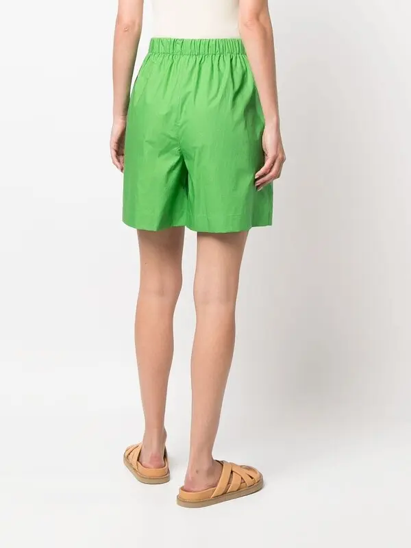 Nanushka Elasticated-waistband Cotton Shorts - Green