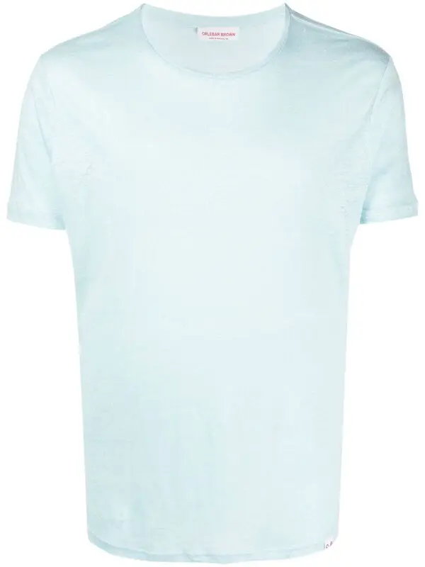Orlebar Brown Round-neck Linen T-shirt - Blue