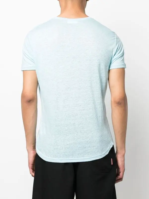 Orlebar Brown Round-neck Linen T-shirt - Blue