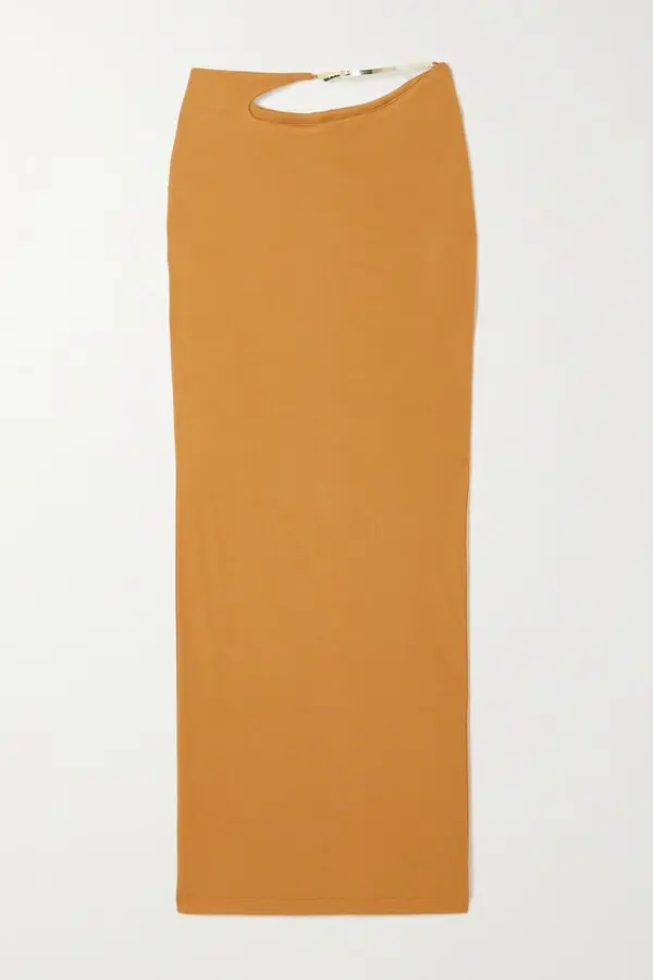 Christopher Esber Buckled Cutout Jersey Maxi Skirt