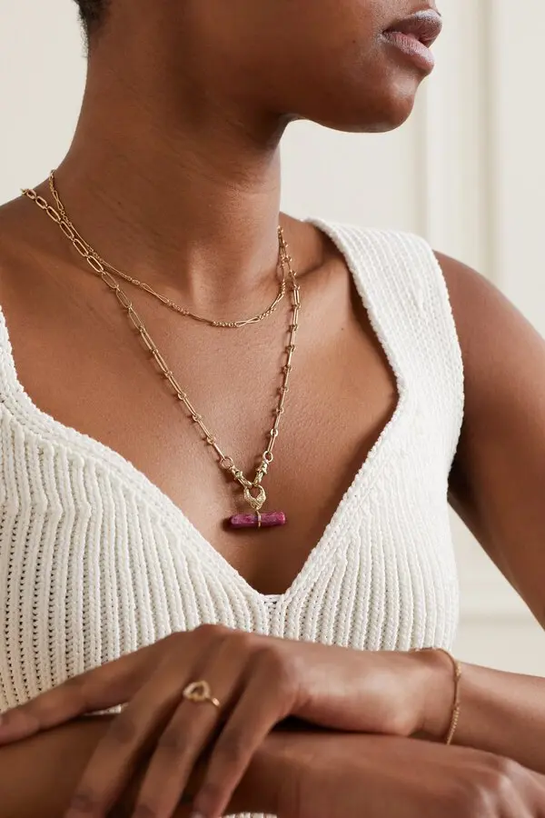 Pascale Monvoisin Debbie N°3 + Iman 9-karat Ruby And Diamond Necklace