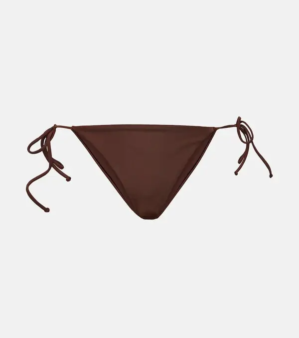 Jade Swim Ties Bikini Bottoms - Brown