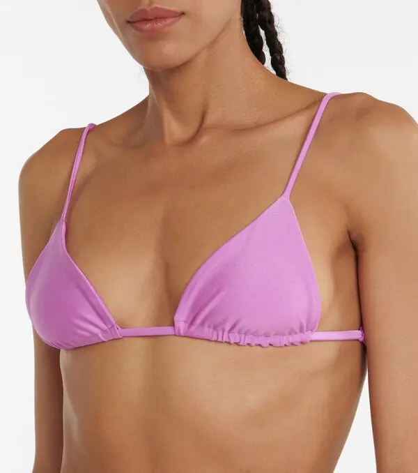 Jade Swim Via Triangle Bikini Top - Pink